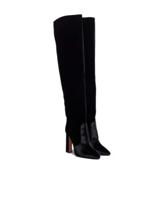AQUAZZURA Handmade Suede Tall Boots