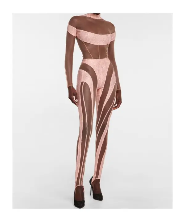 MUGLER Paneled Bodysuit