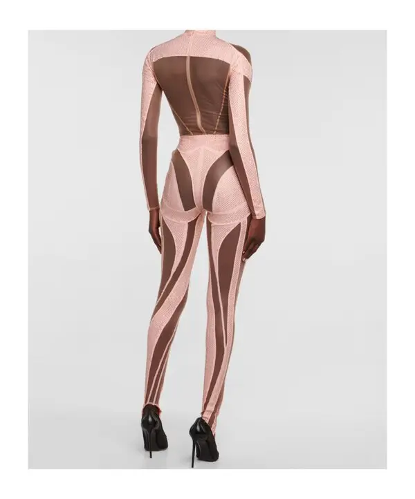 MUGLER Paneled Bodysuit