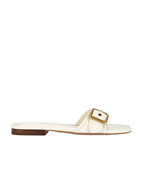 COACH Margot Flat Sandal - White