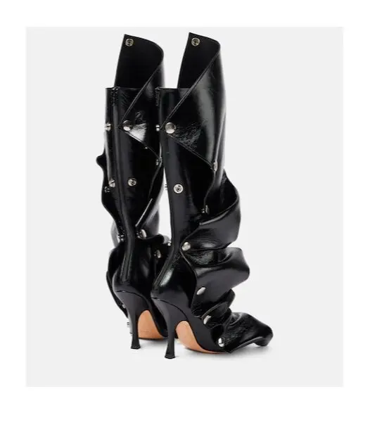 Y/project Snap 100 Leather Knee-high Boots