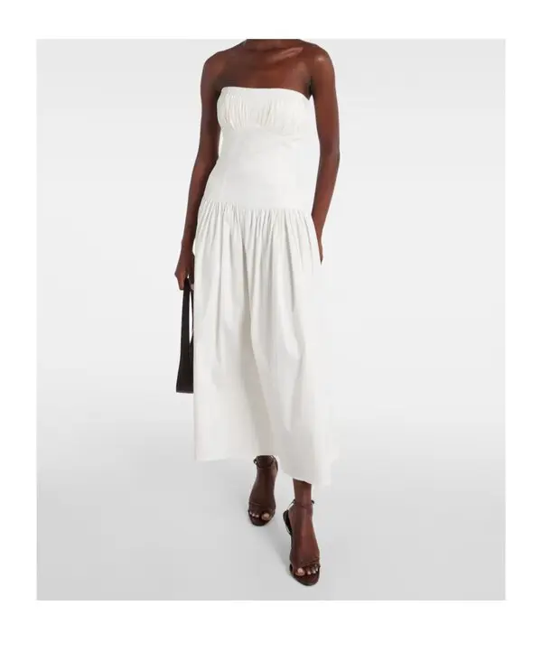 Tove Lauryn Strapless Cotton-blend Midi Dress