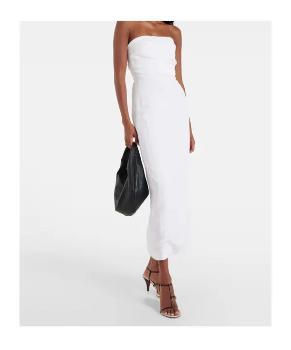 Tove Bridal Sabella Linen Maxi Dress - White
