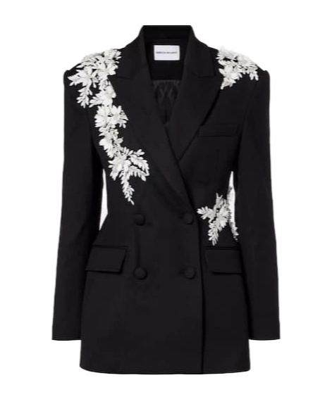 Rebecca Vallance Danna Floral-appliqué Blazer