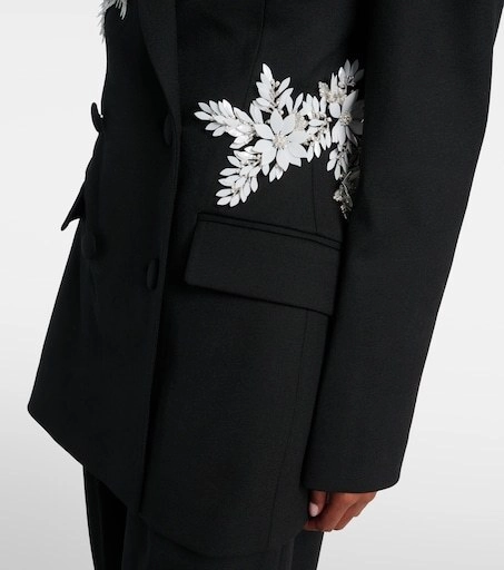Rebecca Vallance Danna Floral-appliqué Blazer
