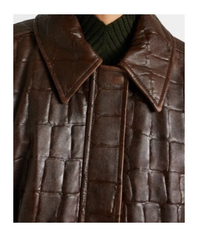 EMILIA WICKSTEAD Norcutt Croc-effect Leather Jacket