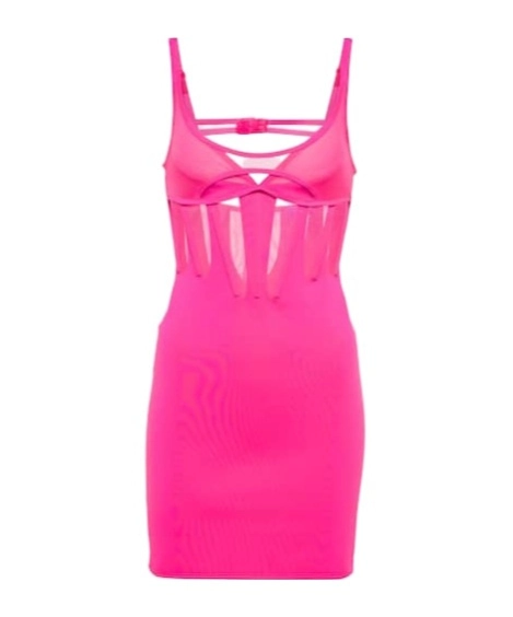 MUGLER Paneled Bustier Minidress