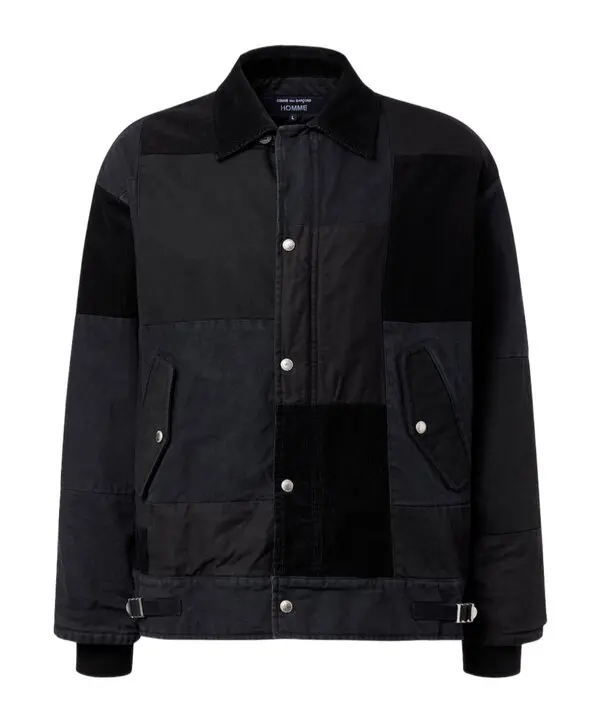 Comme Des Garçons Paneled Cotton Oxford Jacket