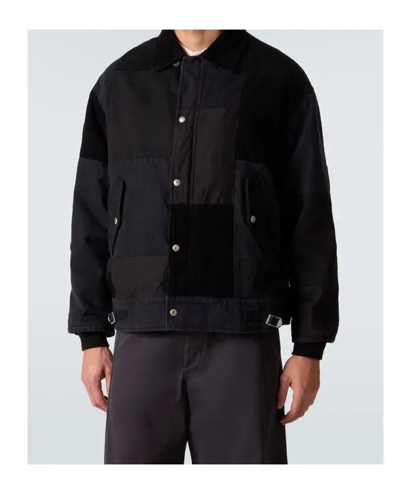 Comme Des Garçons Paneled Cotton Oxford Jacket