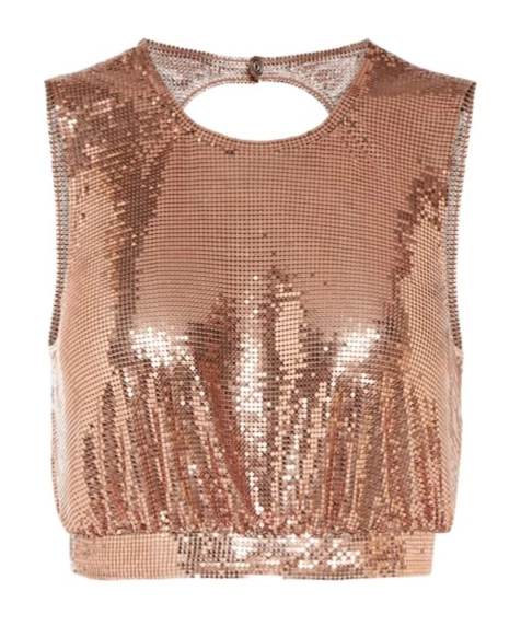 Rabanne Metallic Mesh Top