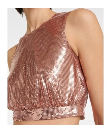 Rabanne Metallic Mesh Top