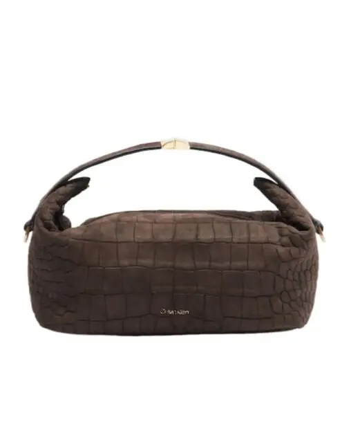 Calvin Klein Andy Small Leather Shoulder Bag - Black