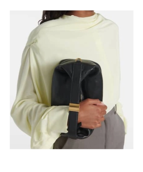 Calvin Klein Andy Small Leather Shoulder Bag - Black