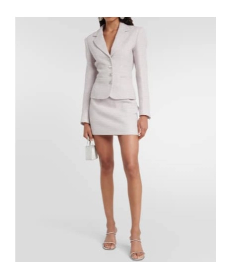 Alessandra Rich Sequined Single-breasted Tweed Blazer