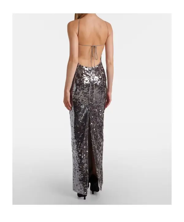 Magda Butrym Floral-appliqué Sequined Gown