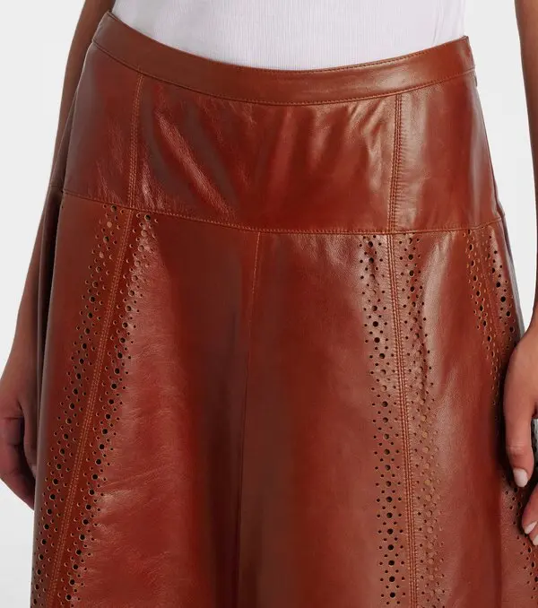 Ulla Johnson Aninda Leather Midi Skirt