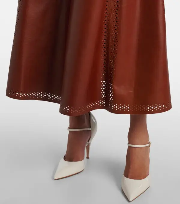 Ulla Johnson Aninda Leather Midi Skirt