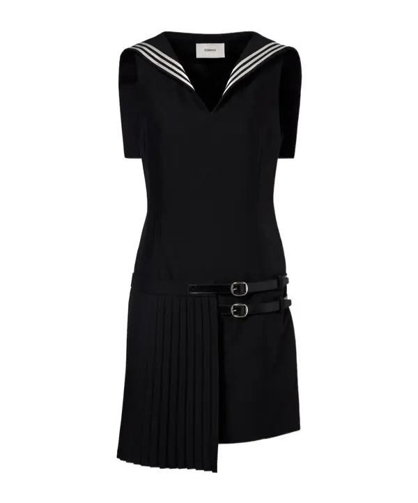 Coperni Belted Ruffle Dress