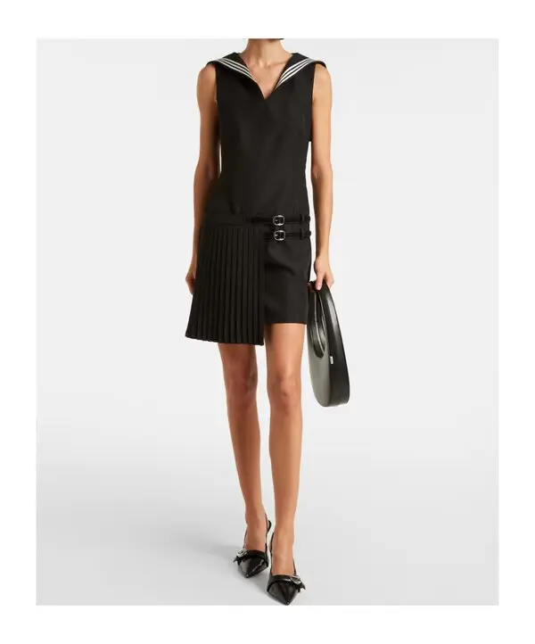 Coperni Belted Ruffle Dress