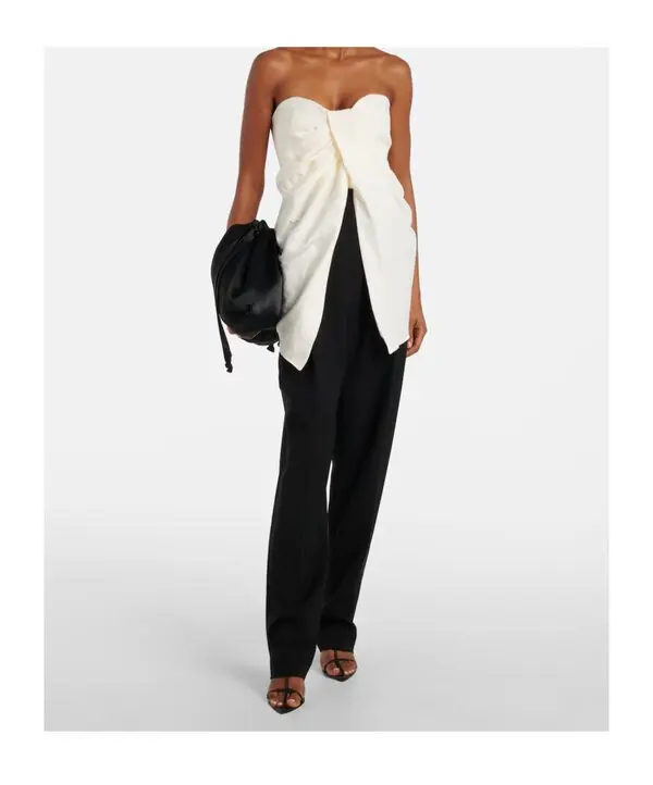 Tove Tuiren Draped Linen And Cotton-blend Top