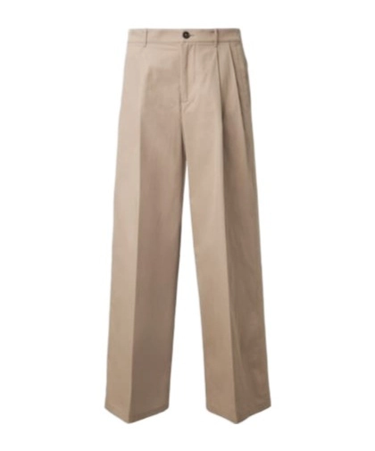 JIL SANDER Pleated Cotton Wide-leg Pants