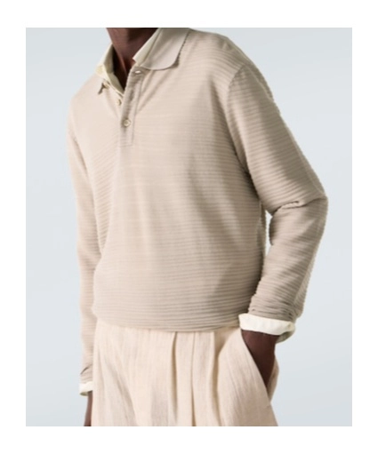 Giorgio Armani Striped Polo Sweater