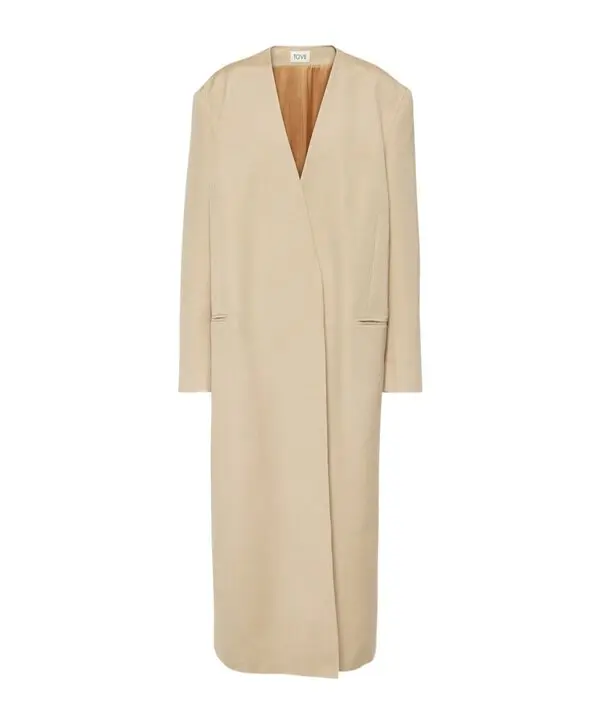 Tove Allegra Cotton-blend Coat - Nude