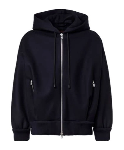 Simone Rocha Embellished Wool-blend Hoodie - Black