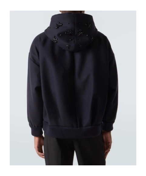 Simone Rocha Embellished Wool-blend Hoodie