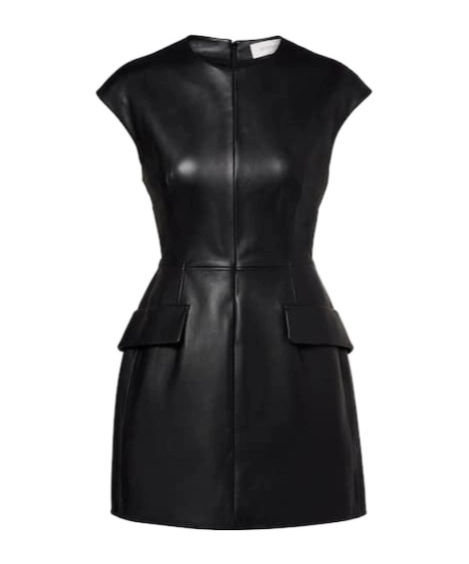 Sportmax Terfrite Leather Minidress - Black