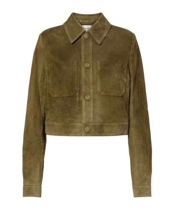 FRAME Button-front Leather Jacket