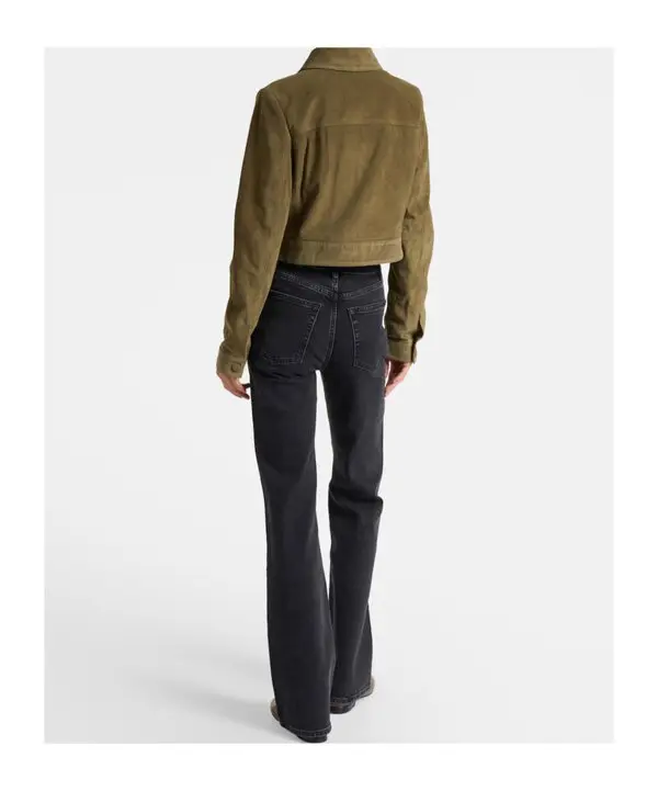 FRAME Button-front Leather Jacket