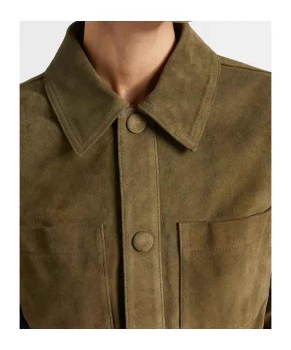 FRAME Button-front Leather Jacket