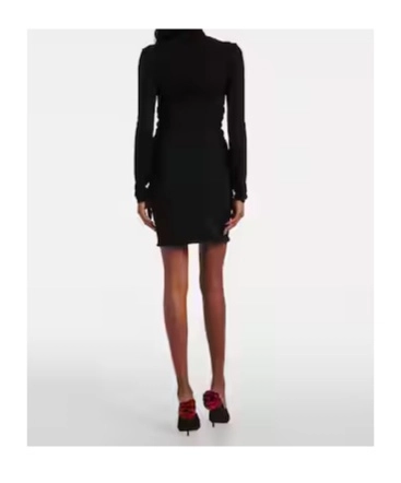 Magda Butrym Gathered Sheer Wool-blend Minidress