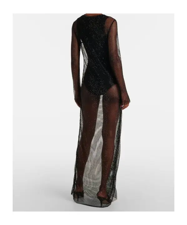 Tove Embellished Mesh Maxi Dress