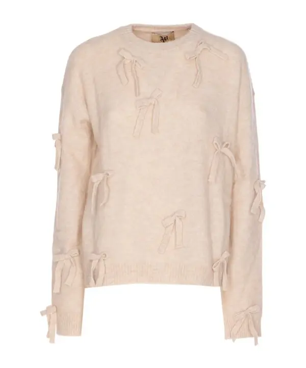 ANIYE BY Holly Bow-detail Knitwear - Nude