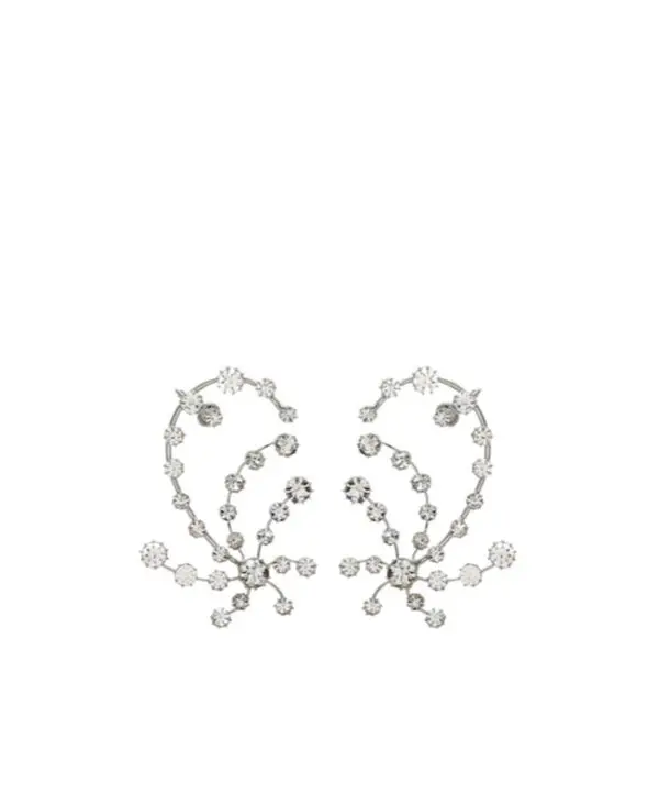 Magda Butrym Crystal Embellished Ear Cuff Earrings - Gray