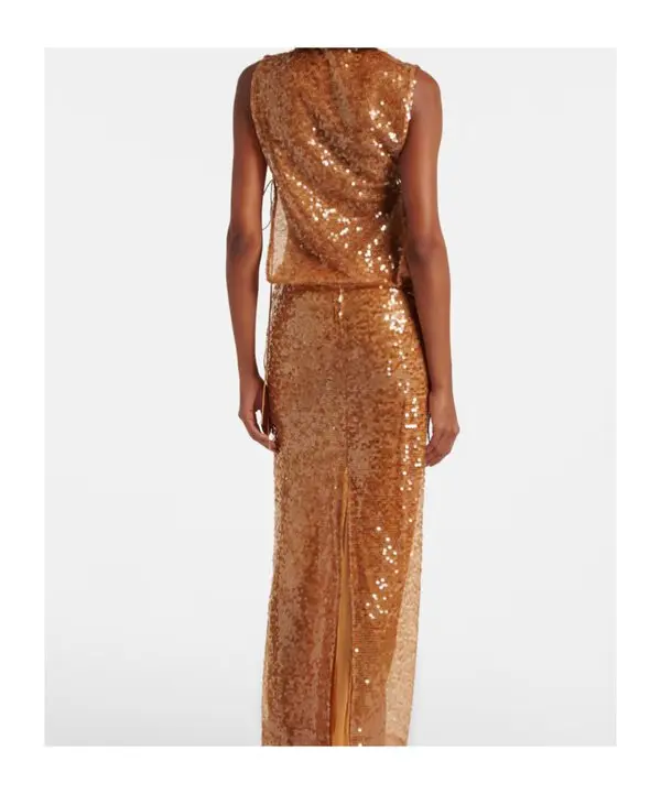 Christopher Esber Sequined Sleeveless Maxi Dress