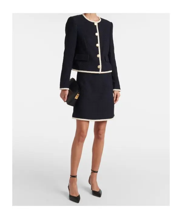 Veronica Beard Mabel Cropped Tweed Jacket