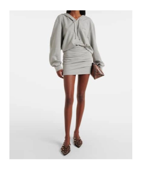 Attico Cotton-blend Jersey Sweatshirt Dress