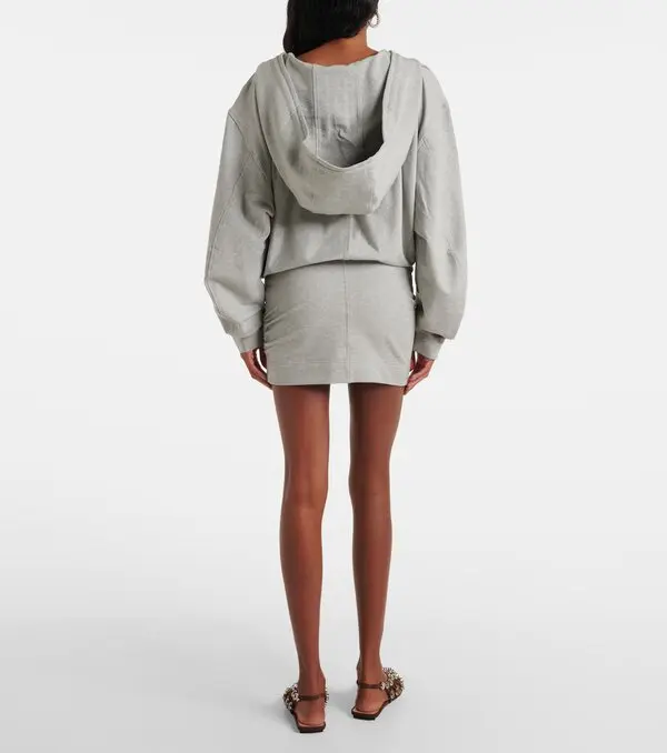 Attico Cotton-blend Jersey Sweatshirt Dress