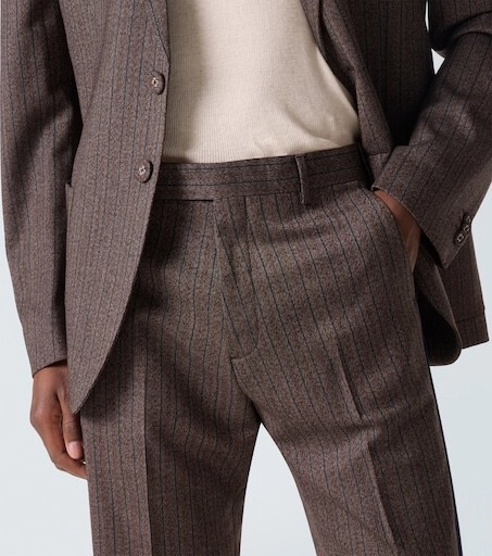 WALES BONNER Alto Pinstripe Wool Blend Slim-fit Trousers