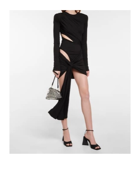 Attico Cutout Ruched Minidress