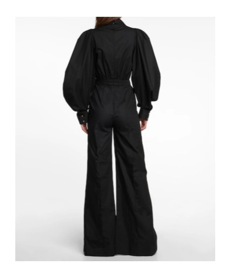 Elie Saab Puffed Sleeve Lace-up Jumpsuit