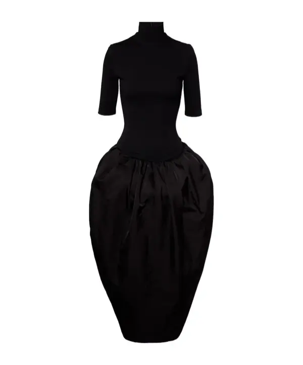 Magda Butrym Turtleneck Midi Dress