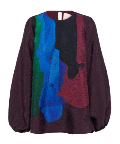 ROKSANDA Printed Silk Blouse - Black