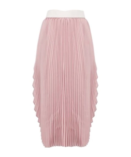 Stella McCartney Leather-trimmed Plissé Maxi Skirt - Pink