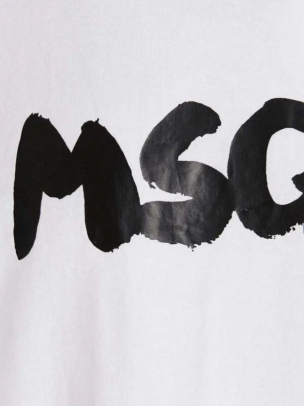 MSGM Logo Printed Crewneck T-shirt