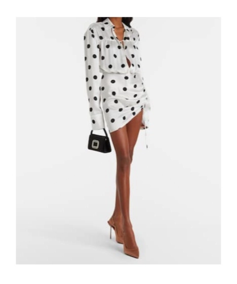 David Koma Polka-dot Silk Satin Minidress