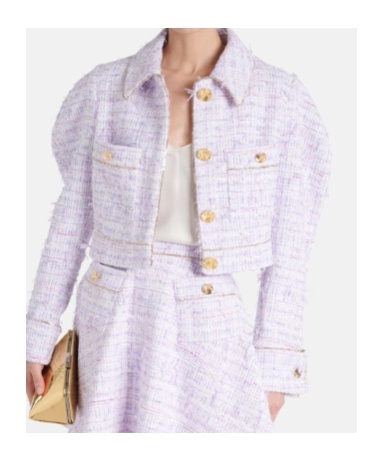 Nina Ricci Cropped Cotton-blend Tweed Jacket